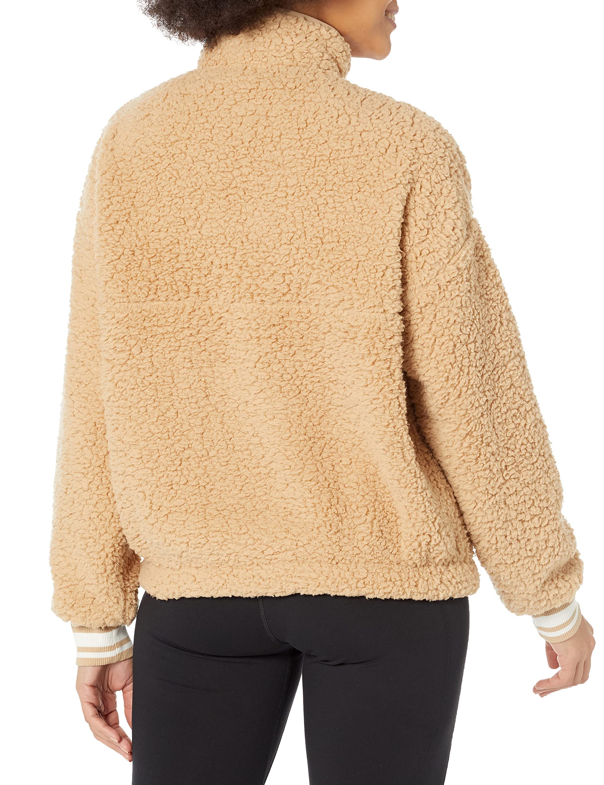 Tommy Hilfiger Sport womens Sport Half-Zip Jacket,Caramel,Large