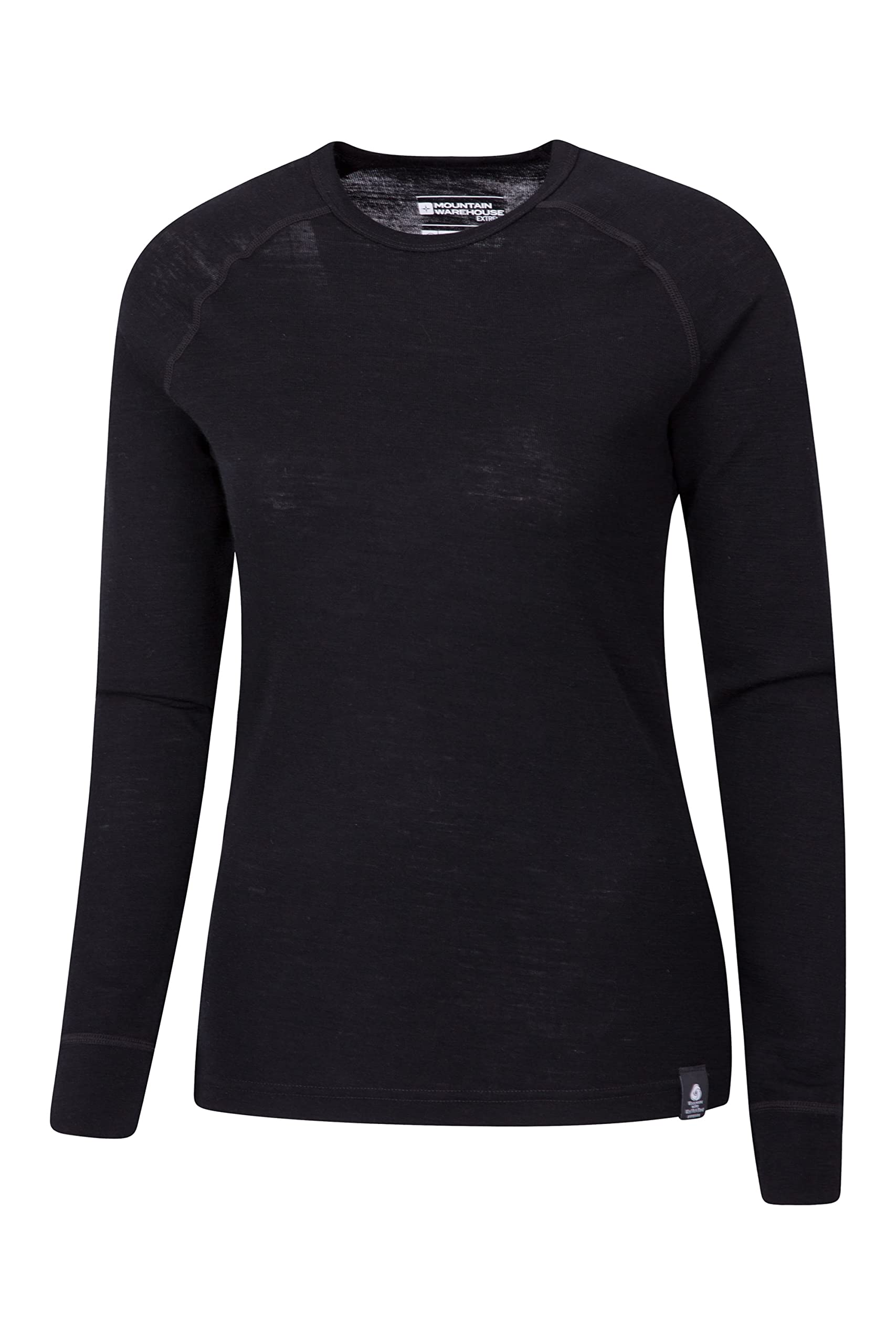 Mountain Warehouse Merino Womens Top - Ladies Thermal Baselayer Black 2