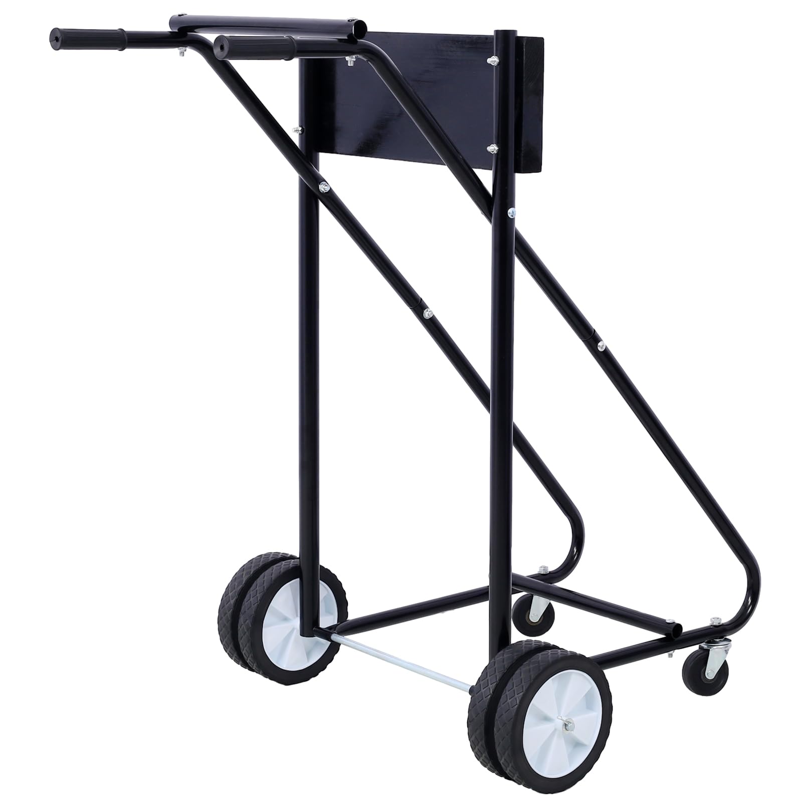 Miscoos Outboard Boat Motor Stand, Engine Carrier Cart Dolly for Storage, 315lbs Weight Capacity, w/Wheels (Black)