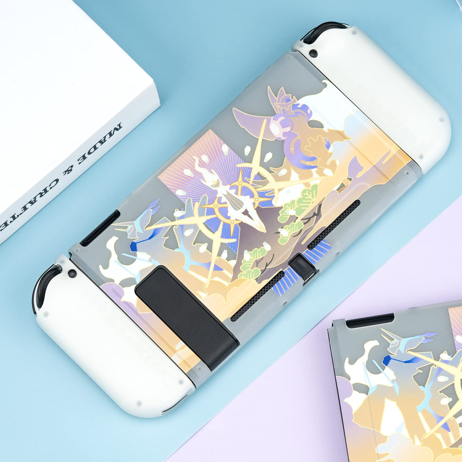 YOCORE Cute Anime Protective Case Compatible with Switch, Soft TPU DIY Replacement Shell with Shock-Absorption and Anti-Scratch
