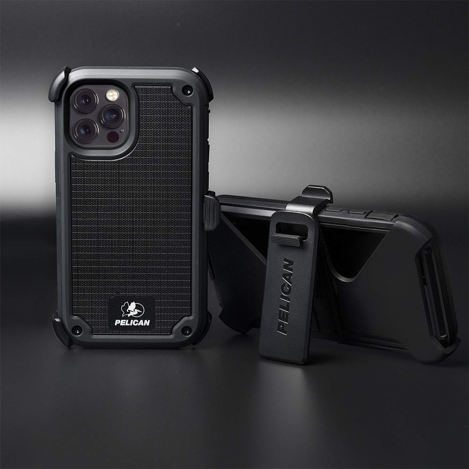 Pelican Protector Series - iPhone 12 / iPhone 12 Pro Case [15ft MIL-Grade Drop Protection] [Wireless Charging Compatible] Heavy Duty Protective Case Cover For iPhone 12 Pro / 12 6.1 inch - Black