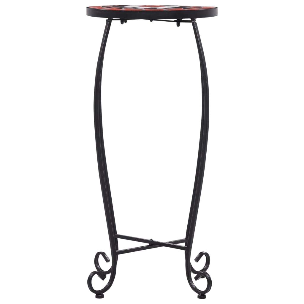 NusGear Mosaic Tables 3 pcs Terracotta and White Ceramic, Material: Iron Tube + Ceramic Tile -704