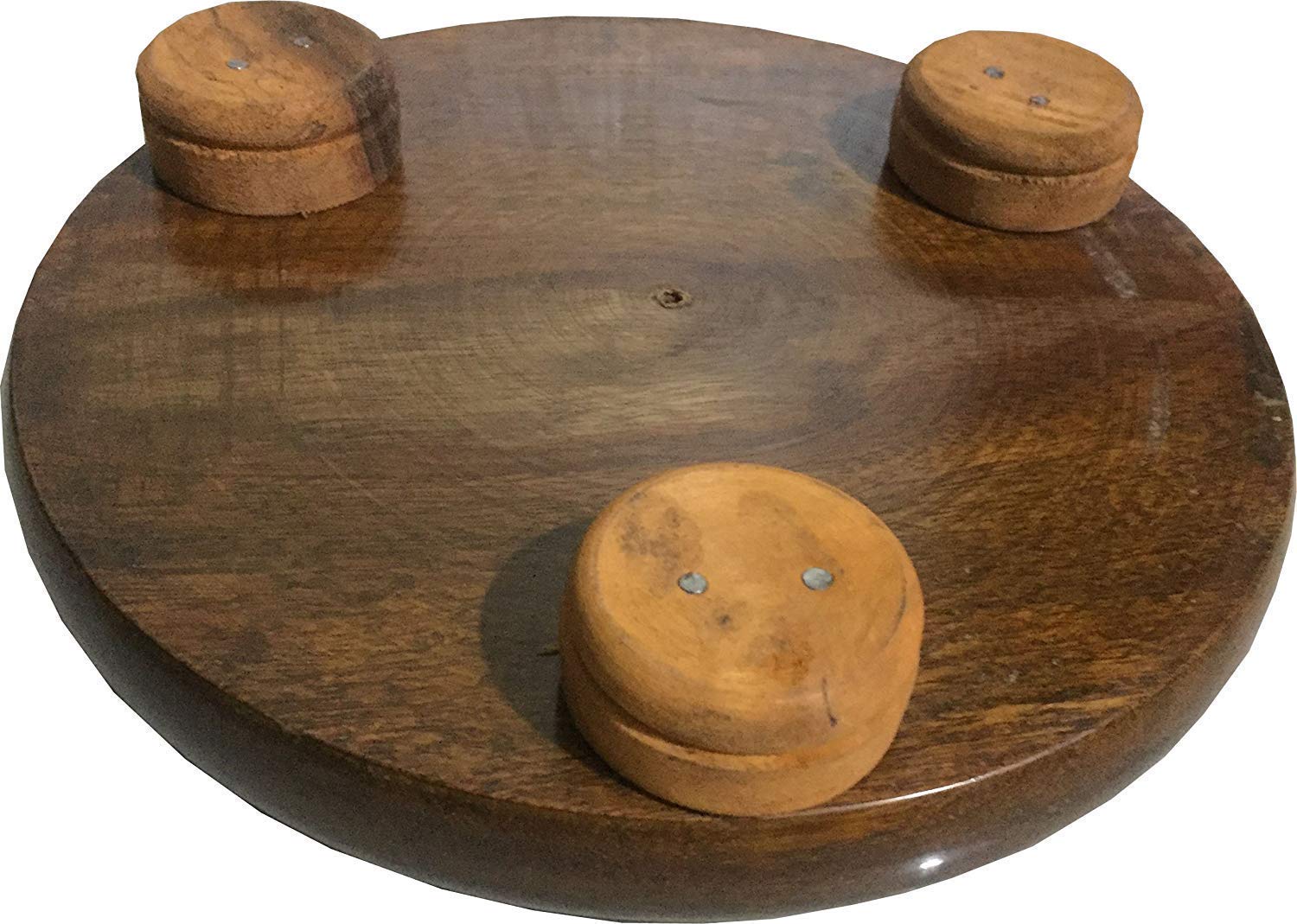 Wooden Chakla,Serving Board, Round Chapati Chakla, Perfect for Making Chappati at Home, Wooden Roti/Chapati Maker, Wood Rolling Board and Rolling Pin Set (Chakla Belan)