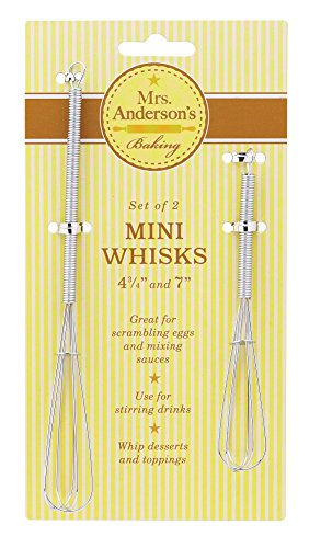 Mrs. Anderson’s Baking Mini Whisks, Includes 1 Each 5-Inch and 7-Inch Whisk