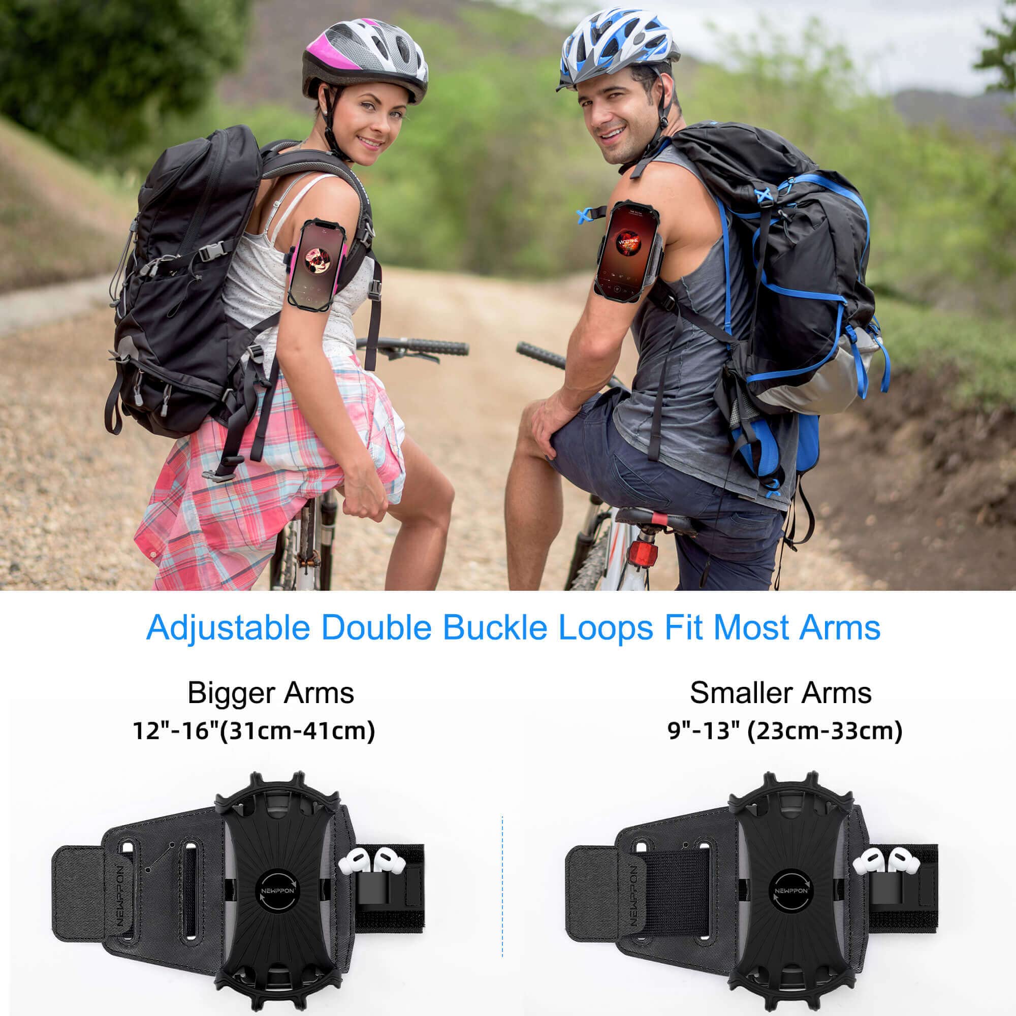 Newppon Cell Phone Holder Armband : Reflective & Adjustable Wristband Strap Arm Bands Case Compatible with iPhone 13 12 11 Mini Pro Max Xs XR Plus Samsung Galaxy Pixel for Workout Exercise Sports