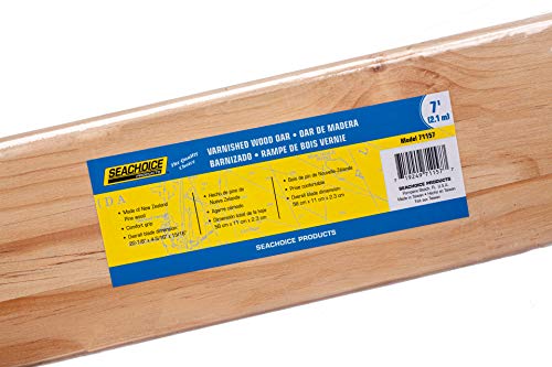 Seachoice 7 Ft. Wood Oar, New Zealand Pine Construction, 22-7/8x4-5/16x15/16. Blade, Comfort Grip, Clear Finish