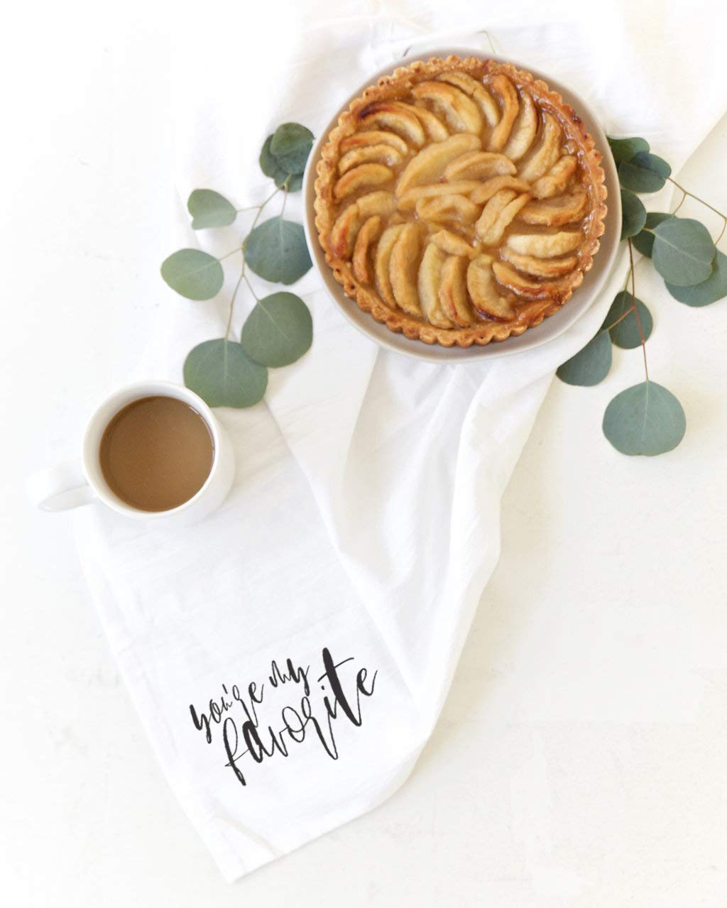 The Cotton & Canvas Co. You're My Favorite Soft and Absorbent Kitchen Tea Towel, Flour Sack Towel and Dish Cloth, for Her
