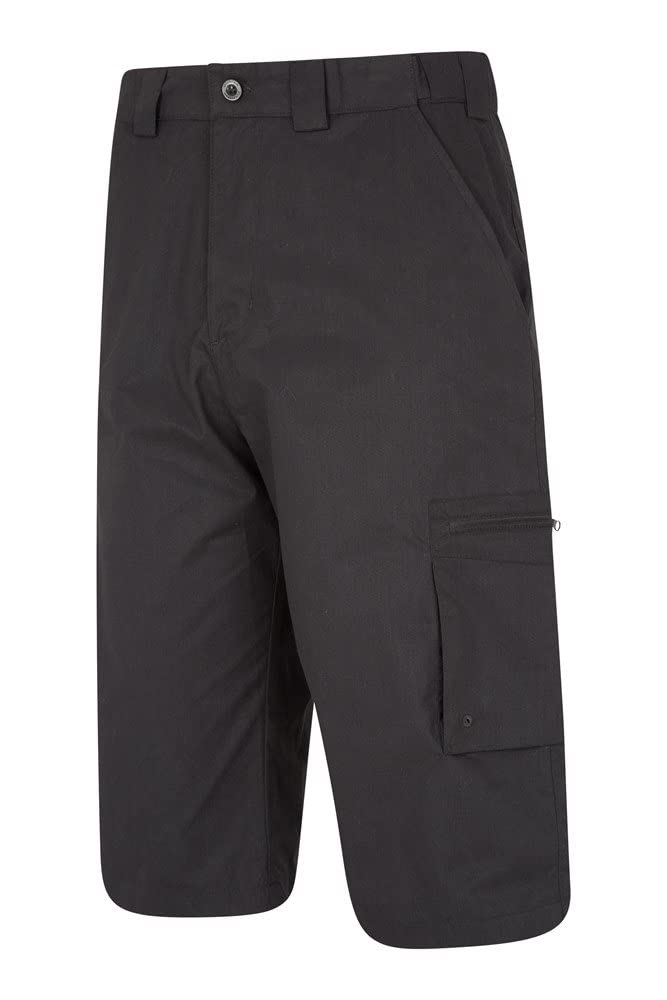 Mountain Warehouse Trek II Mens Long Shorts - Durable Spring Shorts Black 32W
