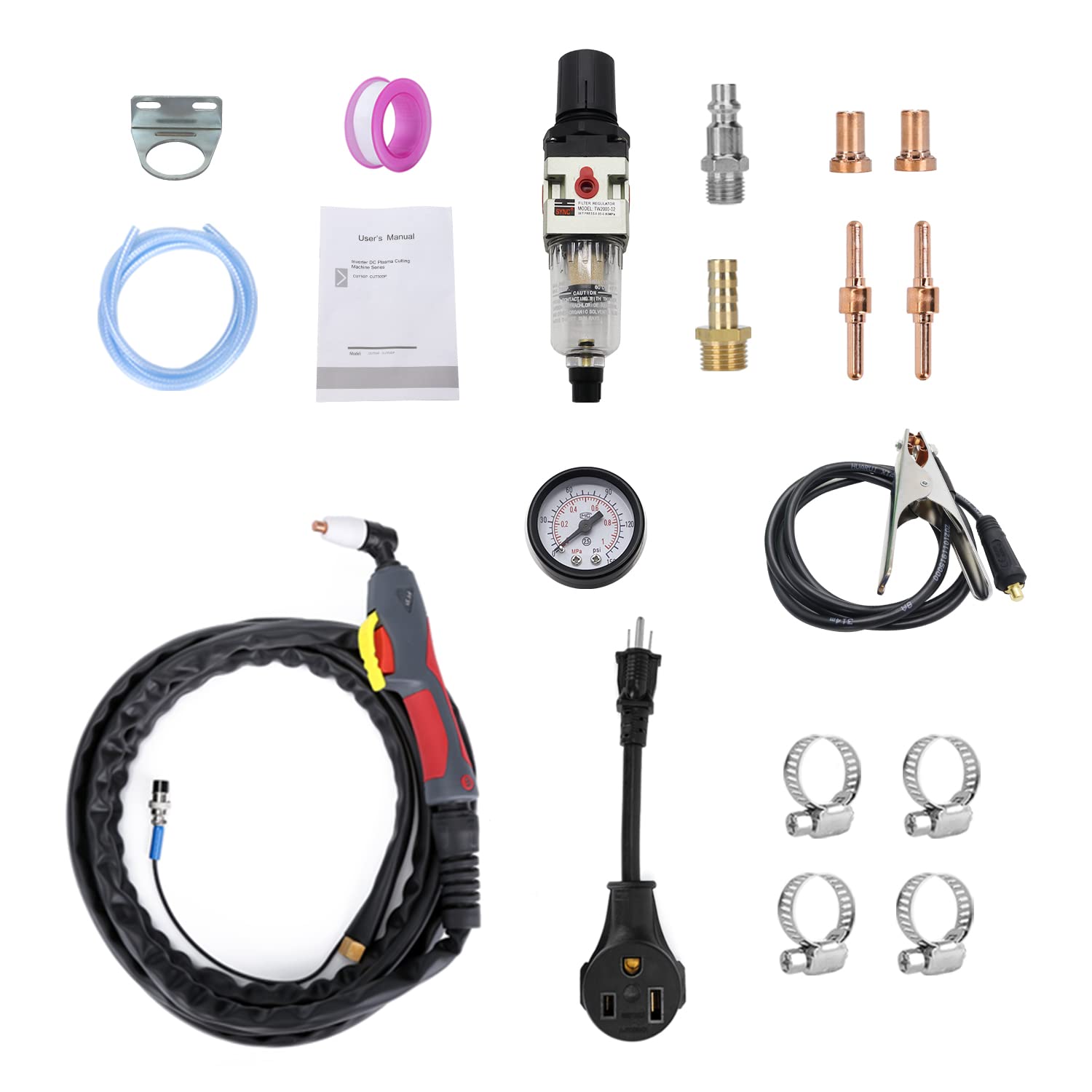 Plasma Cutter 50Amp 110/220V 1/2" Clean Cut 3/4" Max Cut IGBT High Frequency Inverter CUT50 Plasma Cutting Machine for Car Frame,Carbon Steel,Stainless Steel,Thin Copper,Aluminum