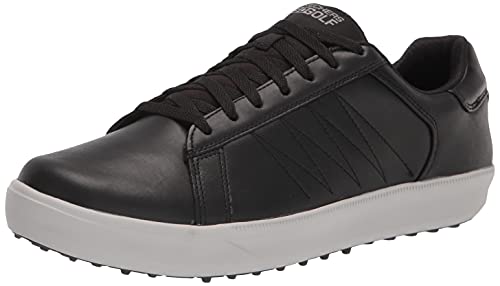 Skechers Men's Drive 4 Lx Waterproof Golf Shoe, Black/Gray, 9