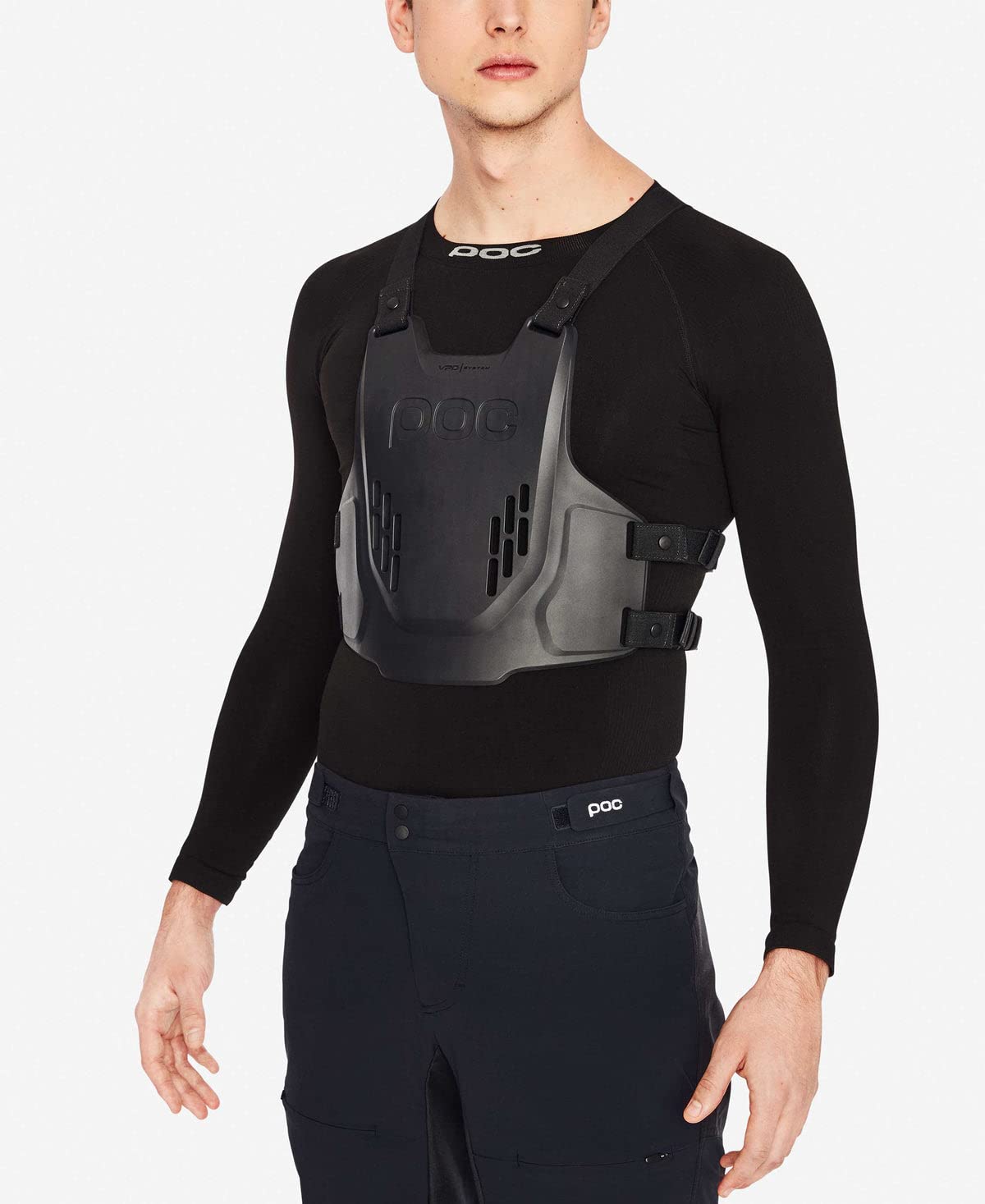 POC, VPD System Chest, Mountain Biking and Skiing Armor for Men and Women, Uranium Black, Large/X-Large