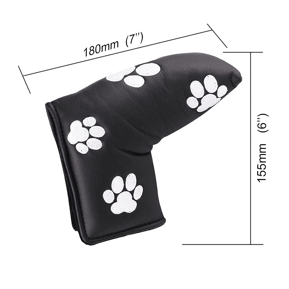 PINMEI Golf Blade Putter Head Cover Digital Printing Synthetic Leather Closure Suitable for Scotty Cameron Odyssey Blade Taylormade Ping(gun)