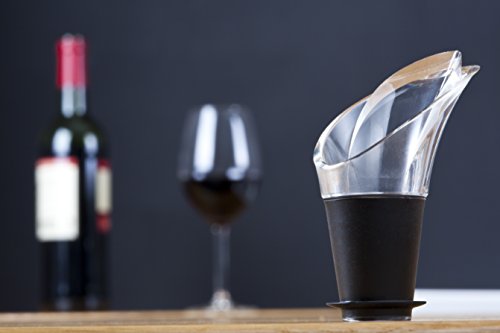 Vacu Vin Crystal Wine Server Set of 2 - Wine Aerator and Strainer, Pourer and Preserver - Perfect Fit for Every Wine Bottle - Convenient and Portable - Crafted with Excellence in the Netherlands