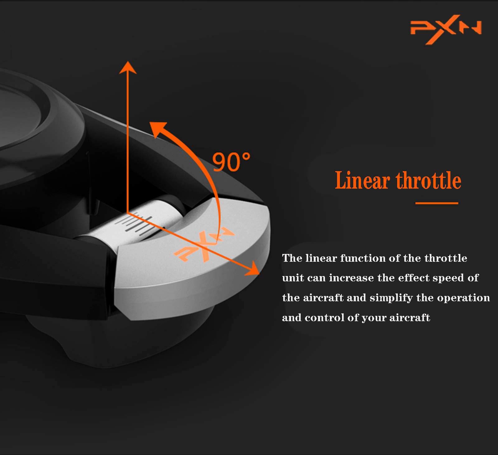 PXN-USB Flight simulation stick PC Flight Joystick Flight Joystick Controller, with Vibration Function Throttle Control, 12 Programmable Buttons, Compatible with Windows PC XP/VISTA/7/8