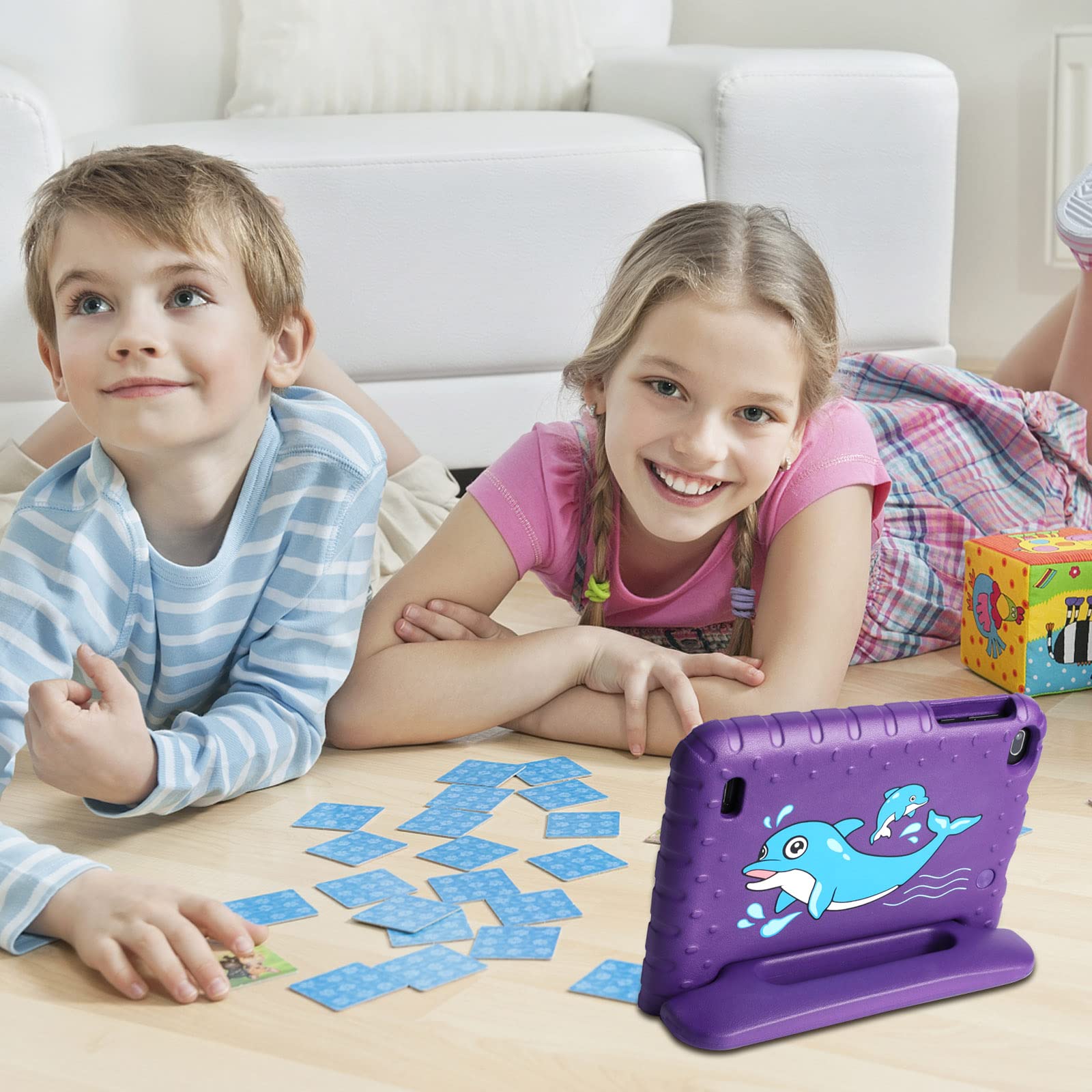 Tablet for Kids, AOCWEI 7 inch Android 11 Toddler Kid Tablet, 2GB RAM 32GB ROM, Quad Core, Parental Control Mode, Kids Software Pre-Installed, Cute Kid-Proof Case, WiFi, Bluetooth, Learning (Purple)