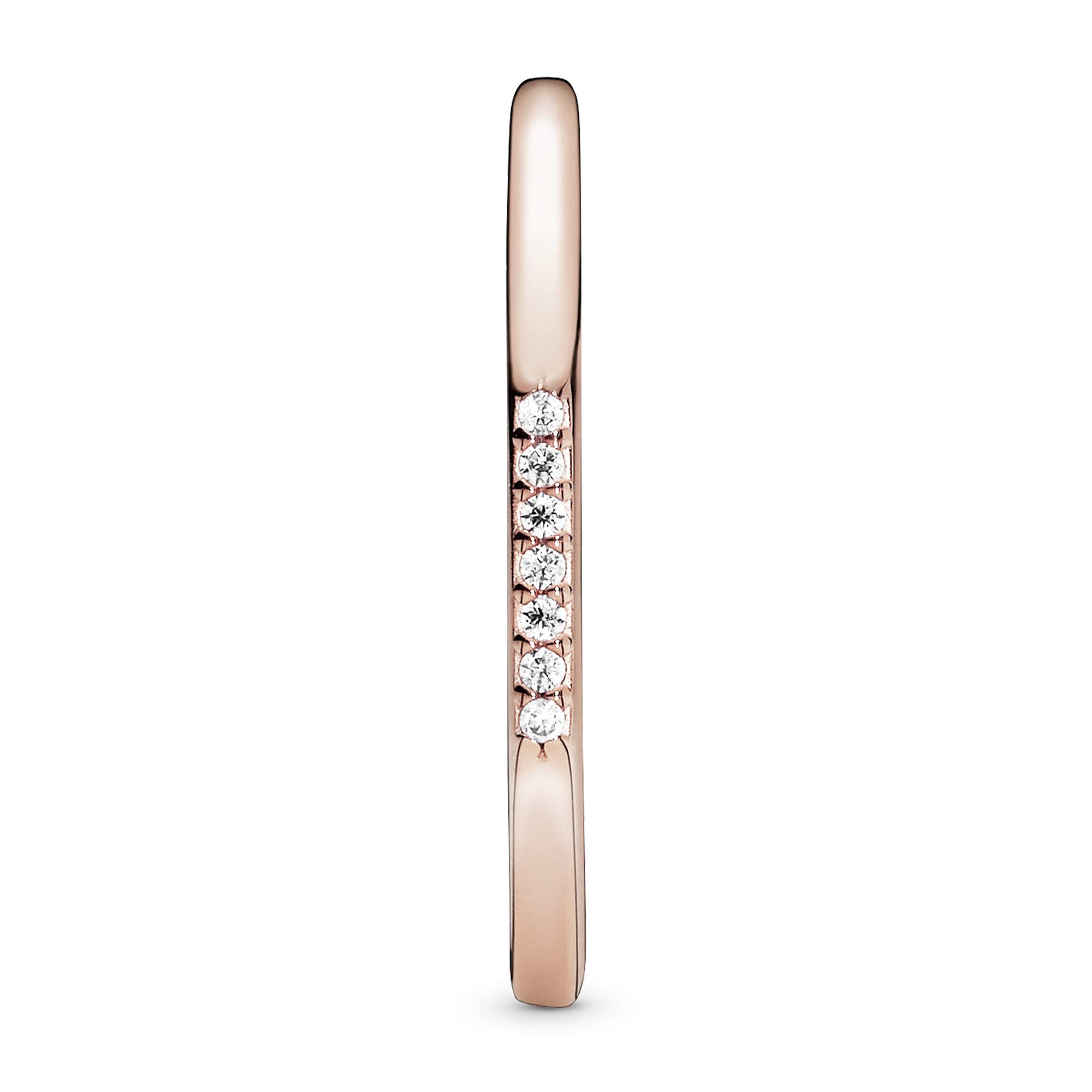 Pandora Jewelry Multifaceted Cubic Zirconia Ring in Pandora Rose, Size 7.5
