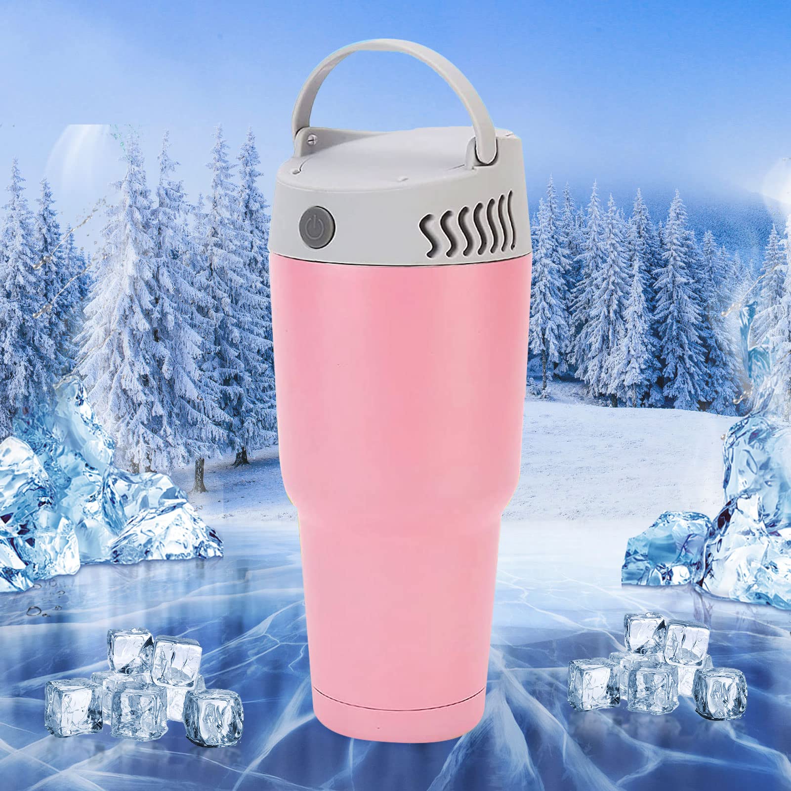 Yuecoom Personal Air Cooler, Portable Handheld Vacuum Insulated Cold Air Powered Refrigeration Straight Cup Personal Cooling Portable Aircon Mobile Cool Down System