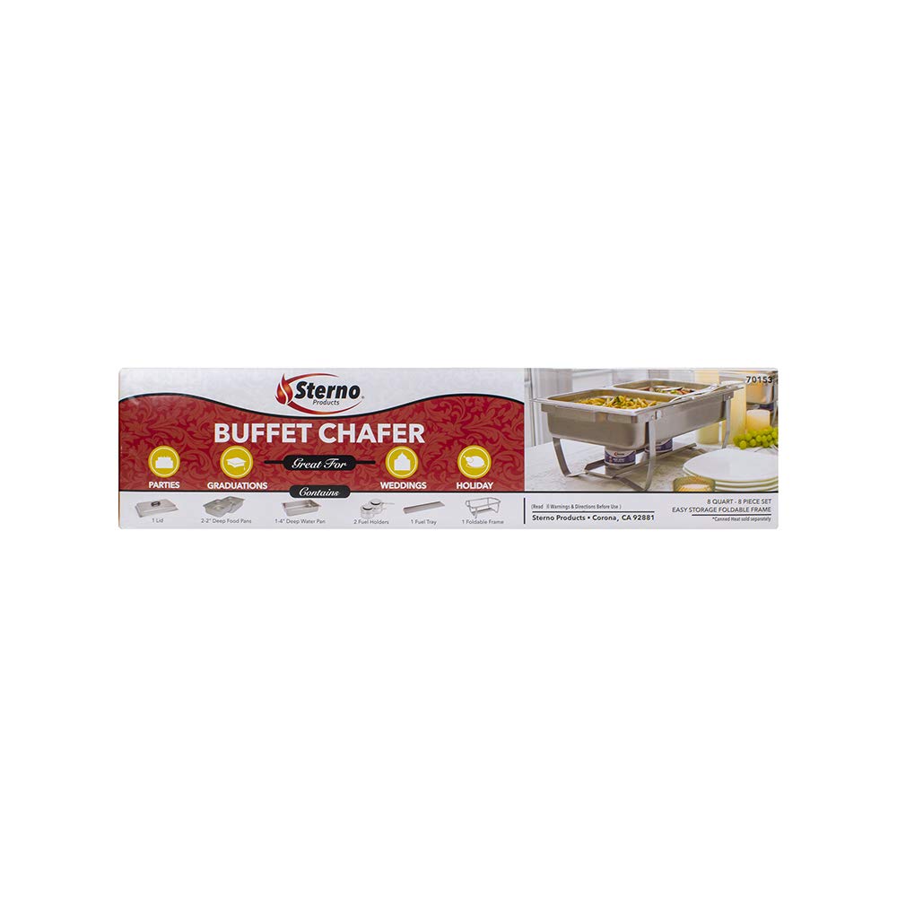 Sterno Old Version Chafer Set, 8 quart, Silver