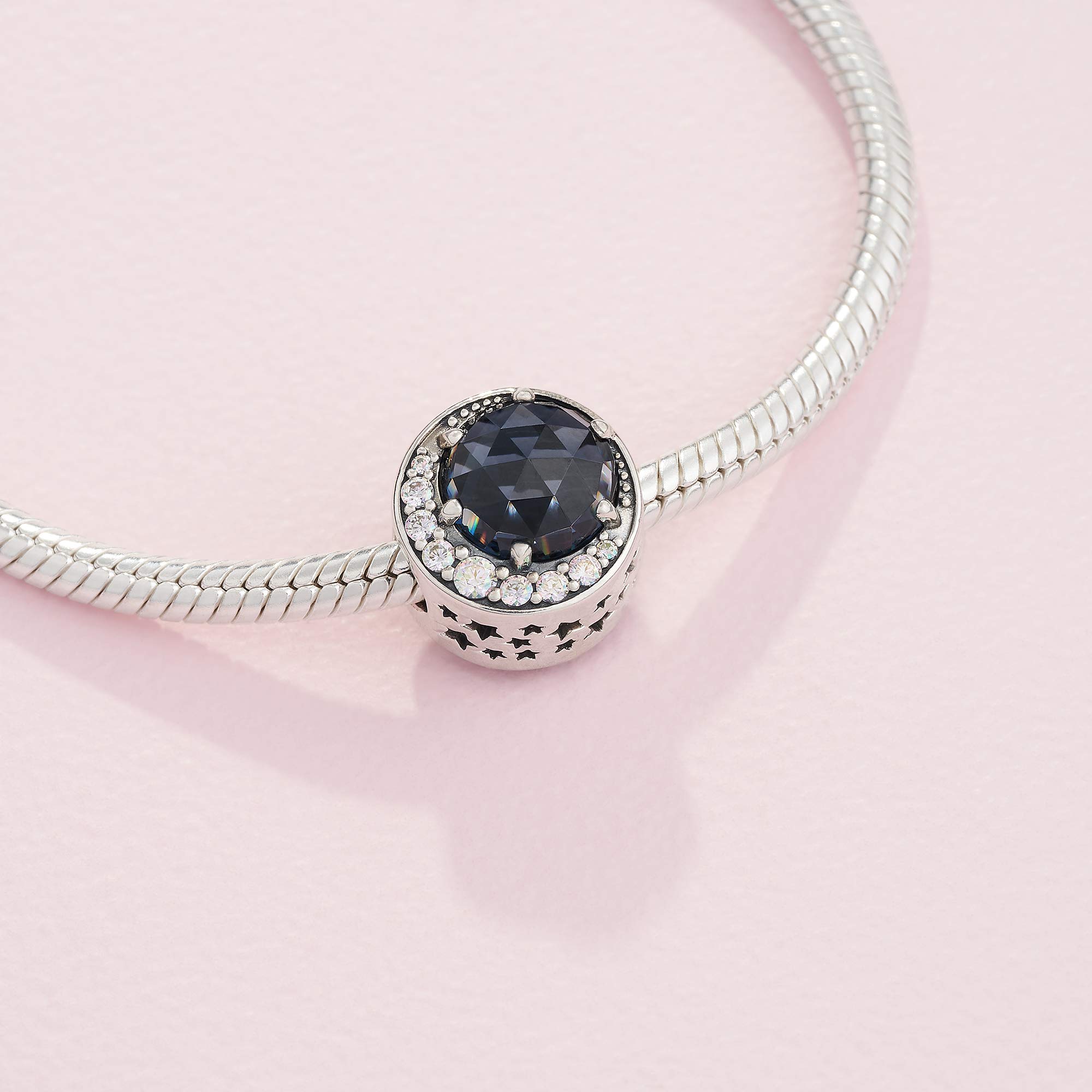 Pandora Jewelry Moon and Night Sky Cubic Zirconia Charm in Sterling Silver