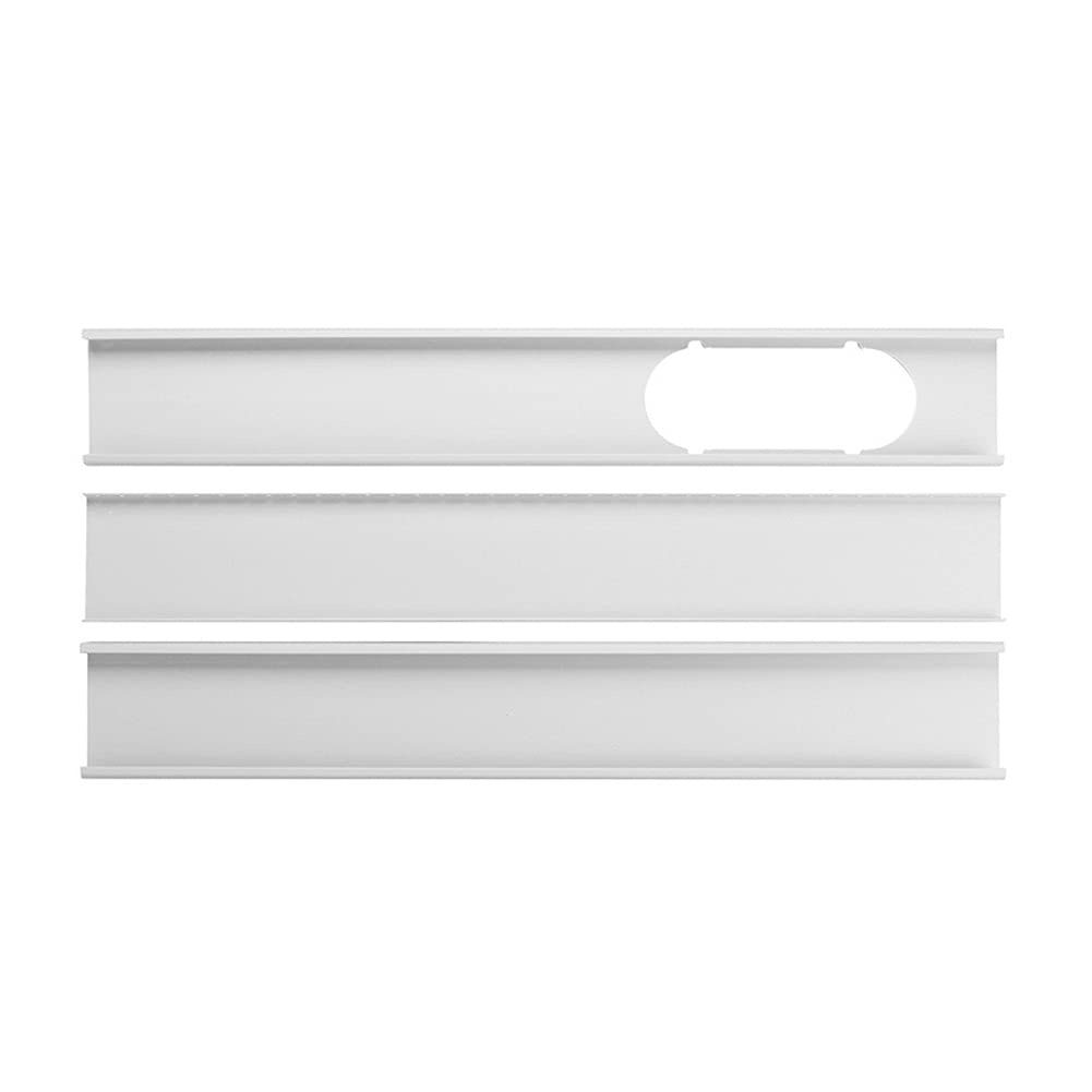 Portable AC Window Kit for Vertical Window, Air Conditioner Window Slide Kit Plate Adjustable Length MAX 190cm AC Vent Kit Fit for Exhaust Hose with 5.1 or 5.9 Diameter (3# 3pcs Slide Kit Plate MAX