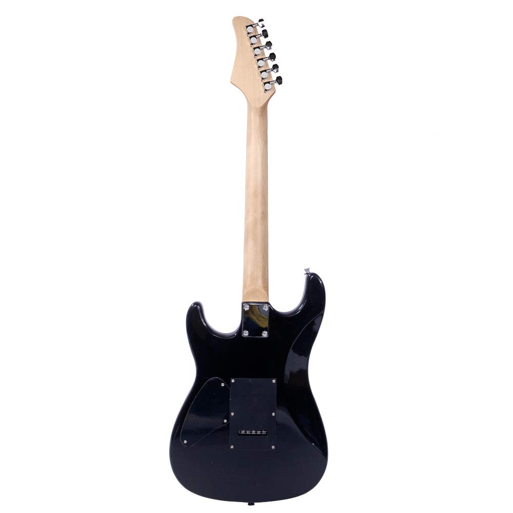 YUFUDE Electric Guitar Full Size 6 String with Strap, Guitar Bag, Power Cord,Plectrums (Black)