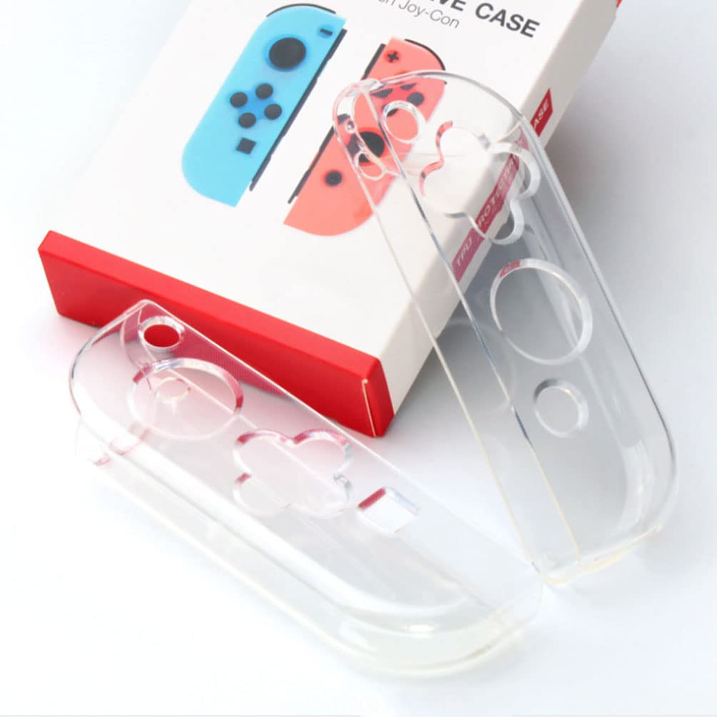 VANJUNN TPU Soft Protective Case for Nintendo Switch Joy-con, Transparent Clear Joy-con Case for Nintendo Switch with Shock-Absorption and Anti-Scratch Design(for joy-con only)