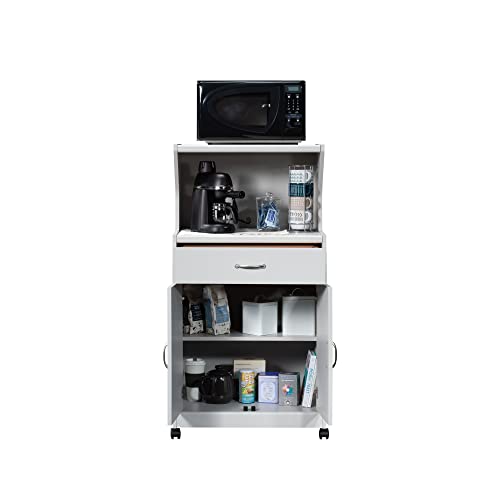 Sauder SauderMicrowave/Kitchen Cart, Soft White Finish