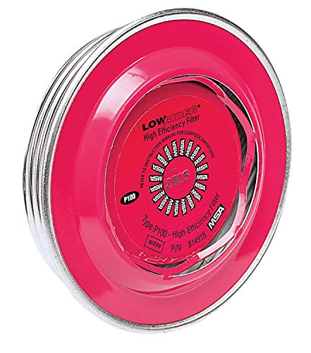 MSA 815177 Comfo Respirator Cartridge - Low Profile P100 (P100 Filter), Quantity: 10 per pack, Chemical & Combination Air-Purifying Respirator Attachment, Long-Lasting Respiratory Protection