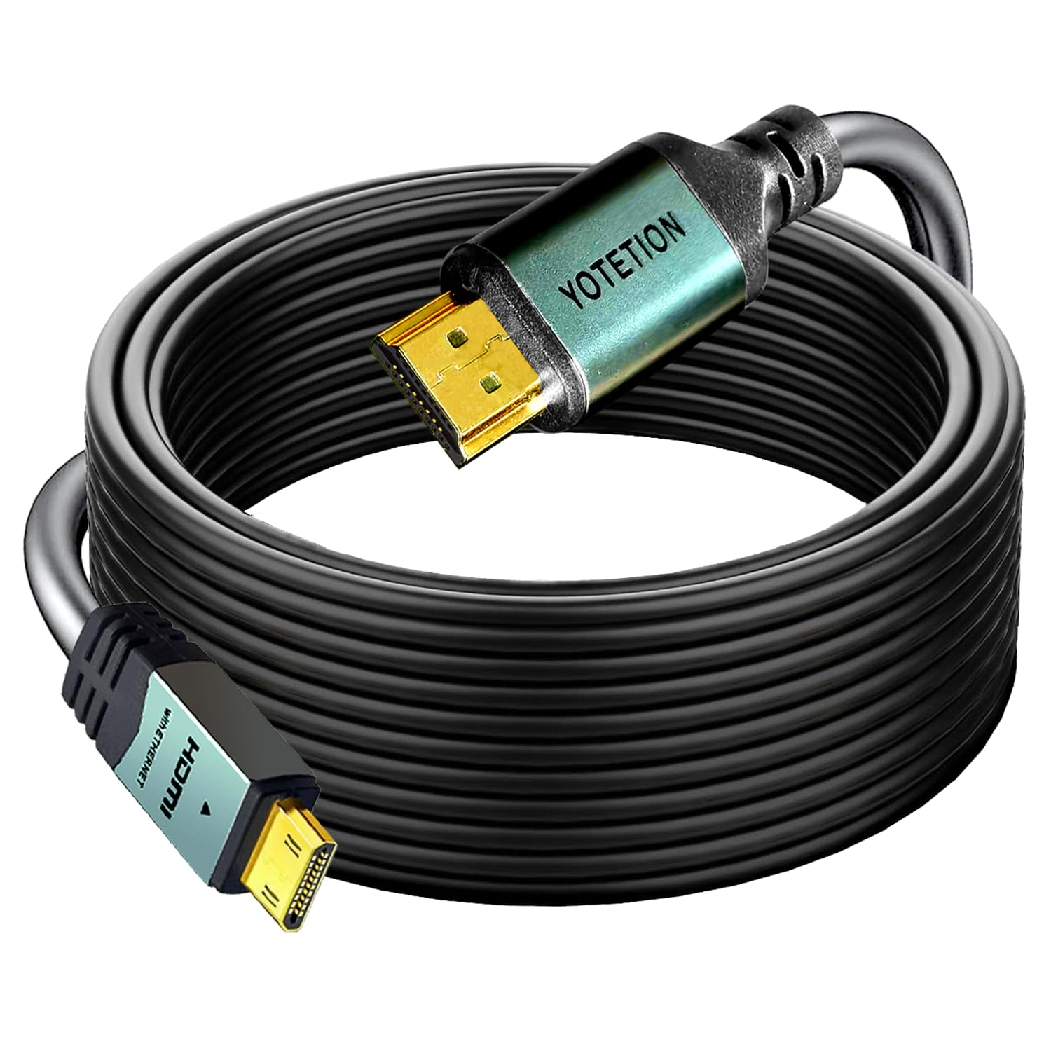 YOTETION Mini HDMI to HDMI Cable 50FT, High-Speed HDMI to Mini HDMI Support 3D 4K/60Hz 1080p 720p Compatible with Camera, Camcorder, Tablet and Graphics/Video Card, Laptop, Raspberry Pi Zero W
