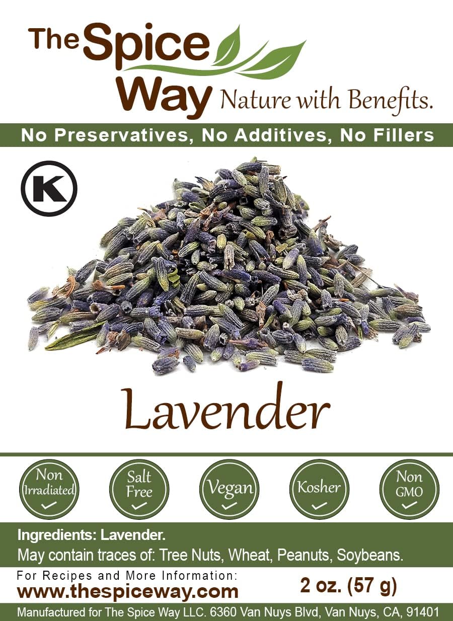 The Spice Way Lavender Flowers - (2 oz) dried flower buds for tea and culinary use