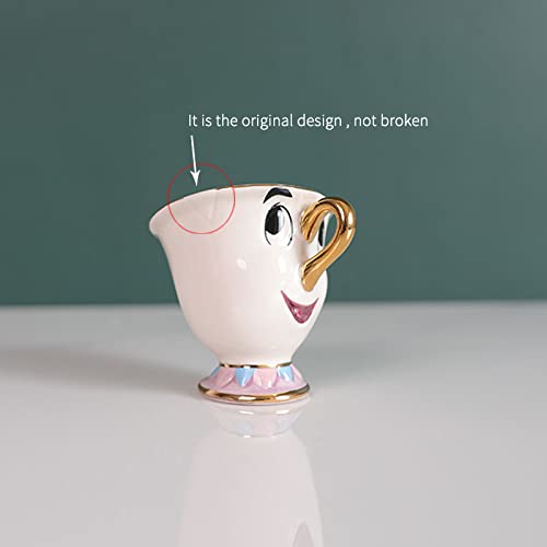 Mrs. Potts Tea Pot - Beauty and Beast - Tea Pot Cup One Set Lovely Chip Cup set Teapot Mug (Tea Pot set)