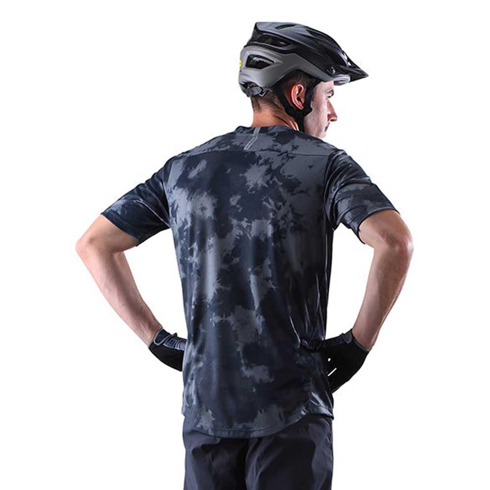Troy Lee Designs Cycling MTB Bicycle Mountain Bike Jersey Shirt for Men, Flowline SS Plot (Charcoal, Large)