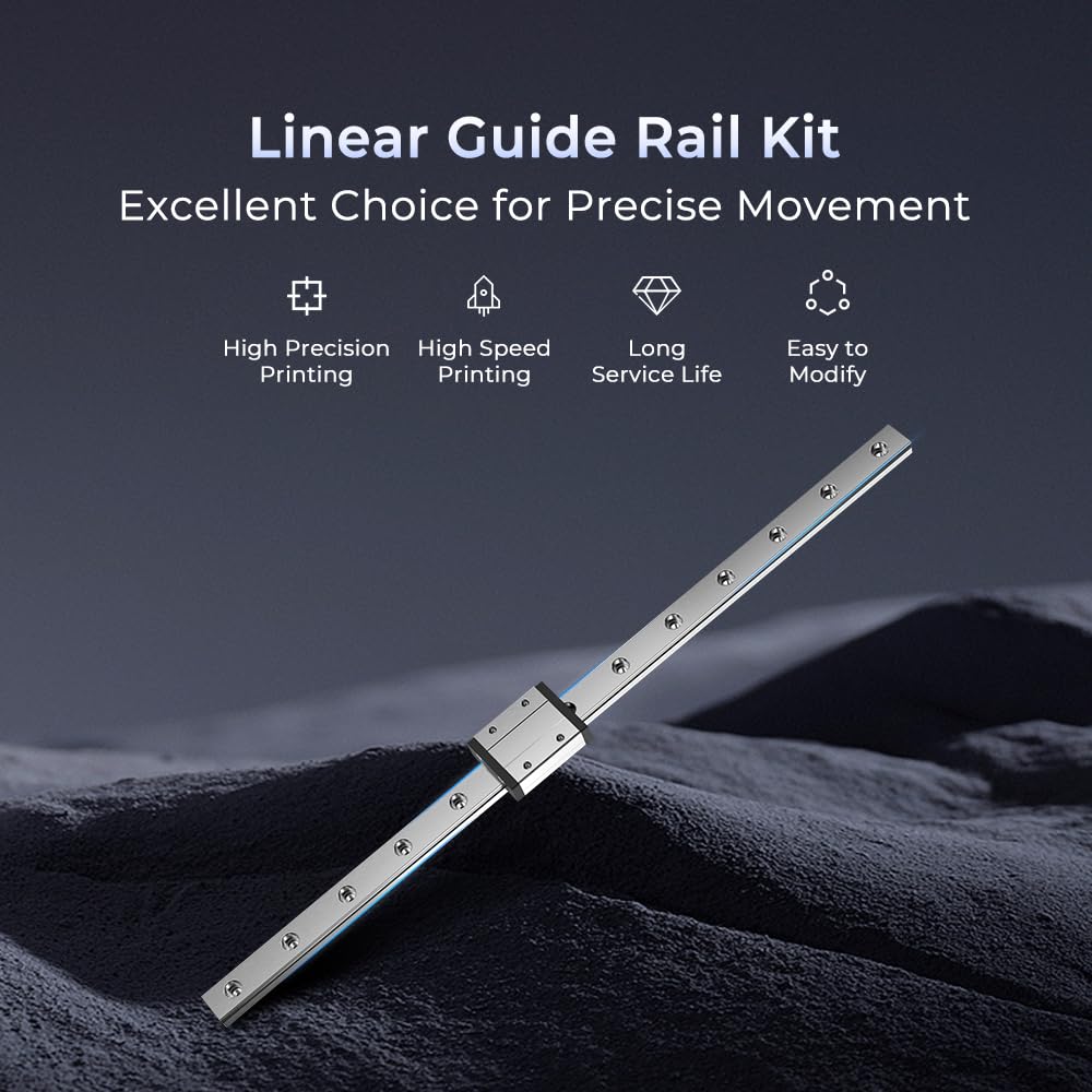 Official Creality Ender 3 X-axis MGN12C Linear Rail Guide Kit with Fix Plate Mount Bracket Support Sprite Pro kit for Creality Ender3 Ender 3 Pro Ender 3 V2 3D Printers