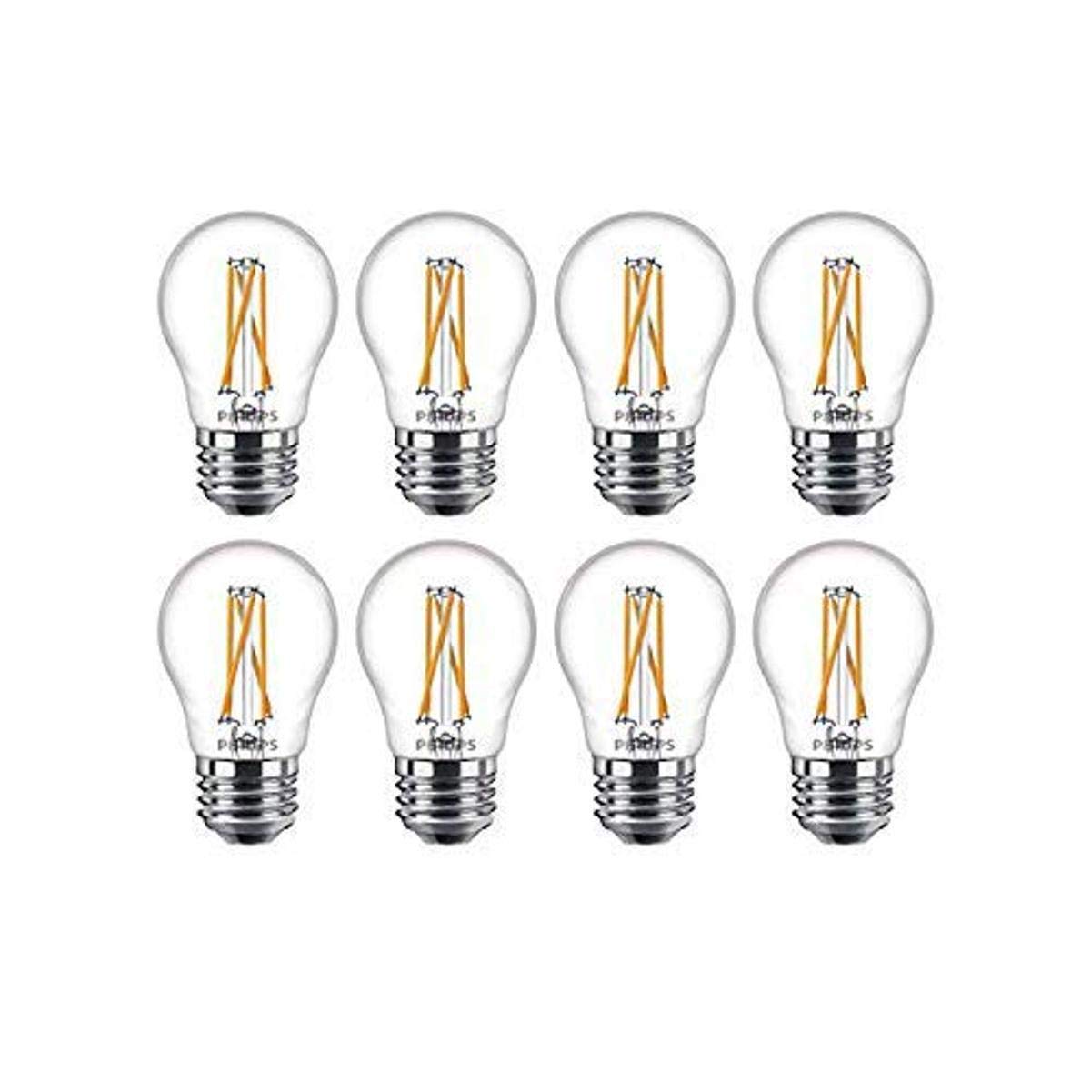 Philips LED Clear Glass Dimmable A15 Light Bulb: 450-Lumen, 5000-Kelvin, 5 Watt, E26 Base, Daylight, 8-Pack, White