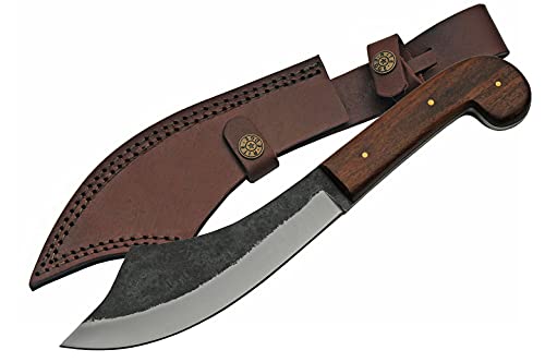 Szco Supplies 12.5" Short Scimitar Knife Hand Forged Carbon Steel Full Tang,Brown,203426