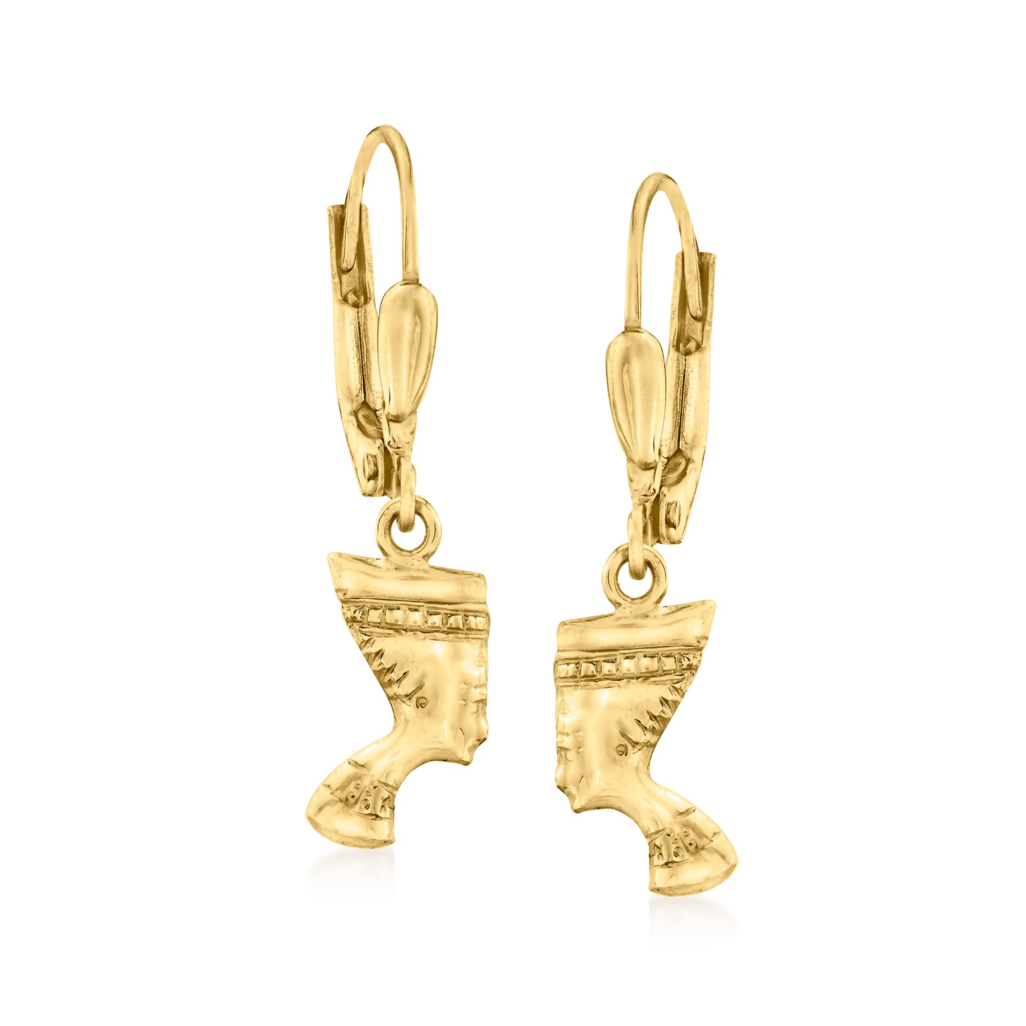 Ross-Simons 14kt Yellow Gold Nefertiti Drop Earrings