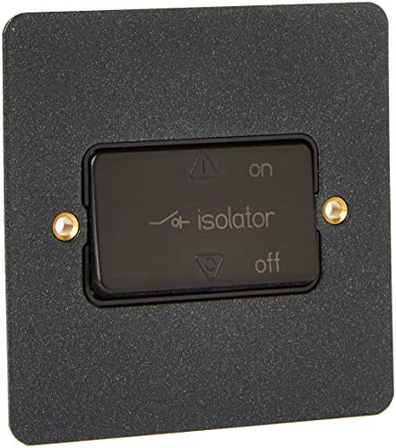 MK Edge K14859LBKB 3-Pole Fan Isolator - Lustrous Black
