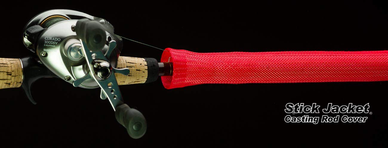 RITE-HITE Orin Briant Stick Jacket Fishing Rod Covers 3 Pack - Casting Red; Keep Your Rod Safe and from Getting Tangled……