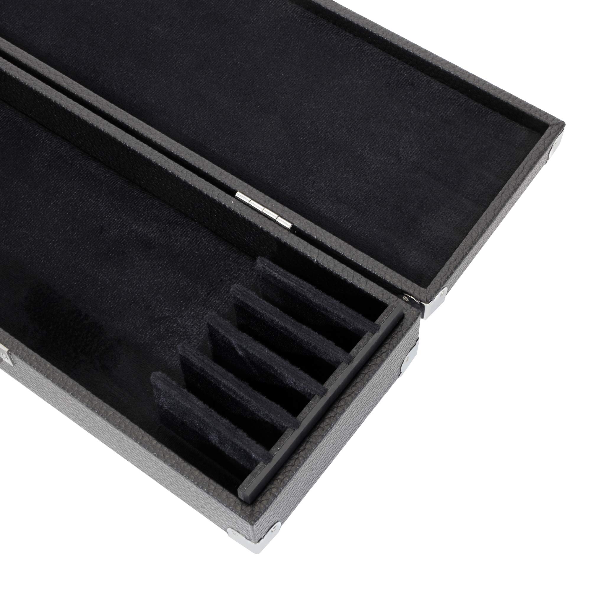 MI&VI Classic Leather Bow Case for (2) Two Violin/Viola/Cello Bows with Adjustable Shoulder Strap | Strong Latches | Firm Velvet Interior Cushioning - By MIVI Music