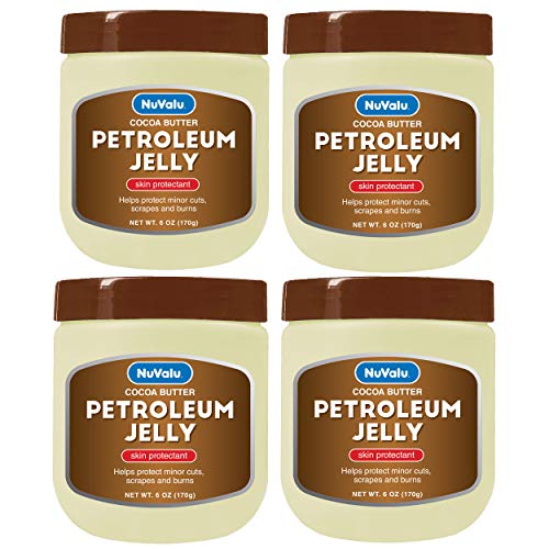 NuValu Petroleum Jelly, 6 oz, Pack of 4 (Cocoa Butter)