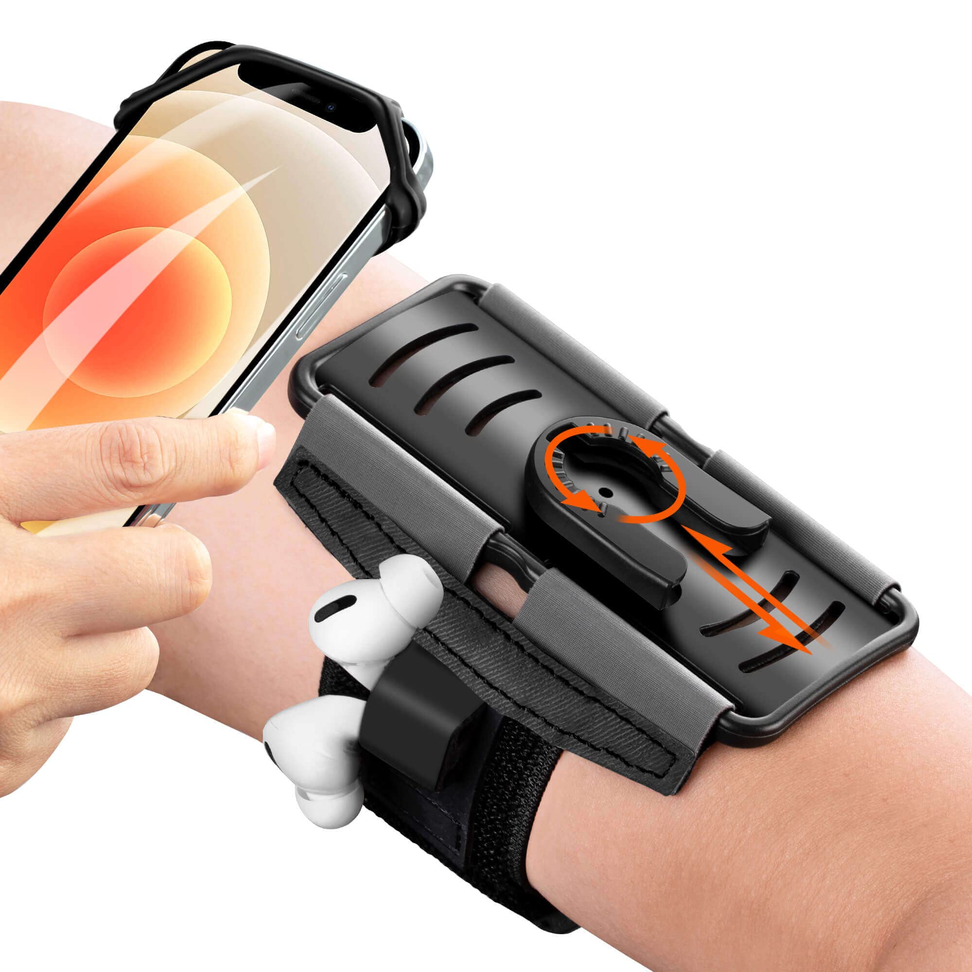 Newppon Cell Phone Holder Armband : Reflective & Adjustable Wristband Strap Arm Bands Case Compatible with iPhone 13 12 11 Mini Pro Max Xs XR Plus Samsung Galaxy Pixel for Workout Exercise Sports