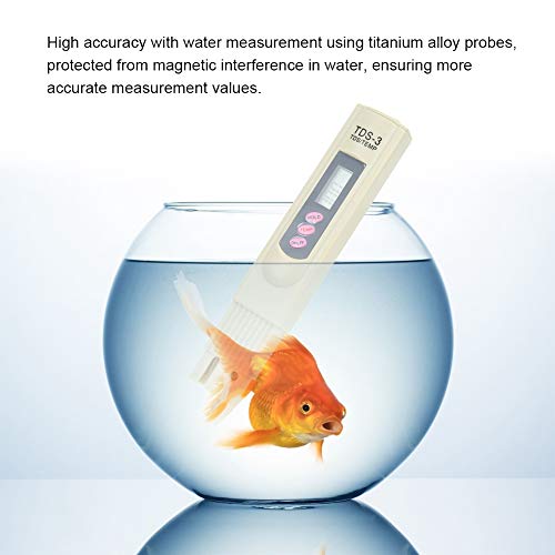 Zerodis TDS Meter Digital Water Tester Aquarium Water Quality Temperature Test with LCD Display for Fish Tank