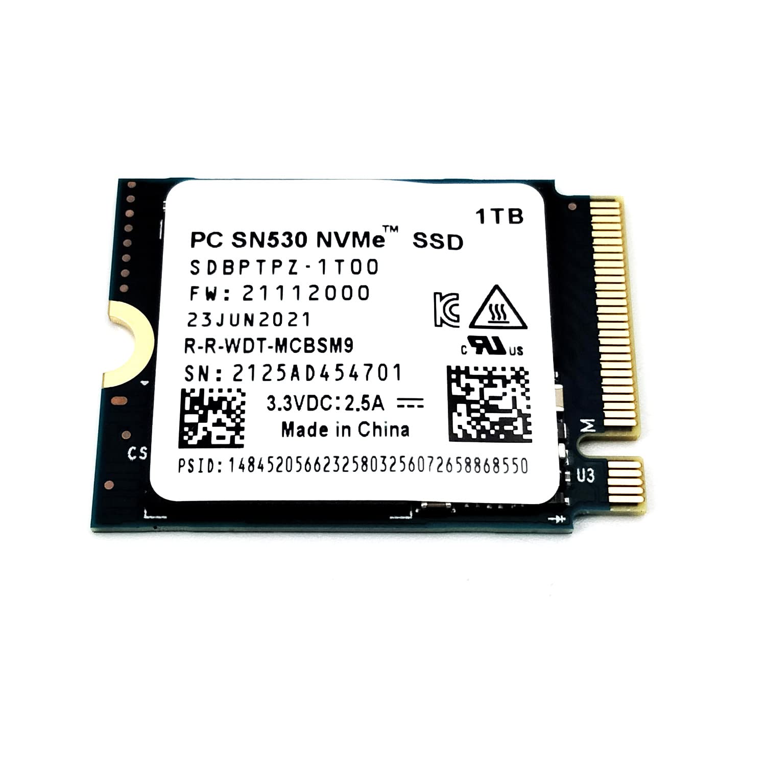 Yassdwbn SN530 m.2 2242 SSD 1TB NVMe PCIe ，Contain 2230，for Microsoft Surface Pro X Surface Laptop 3