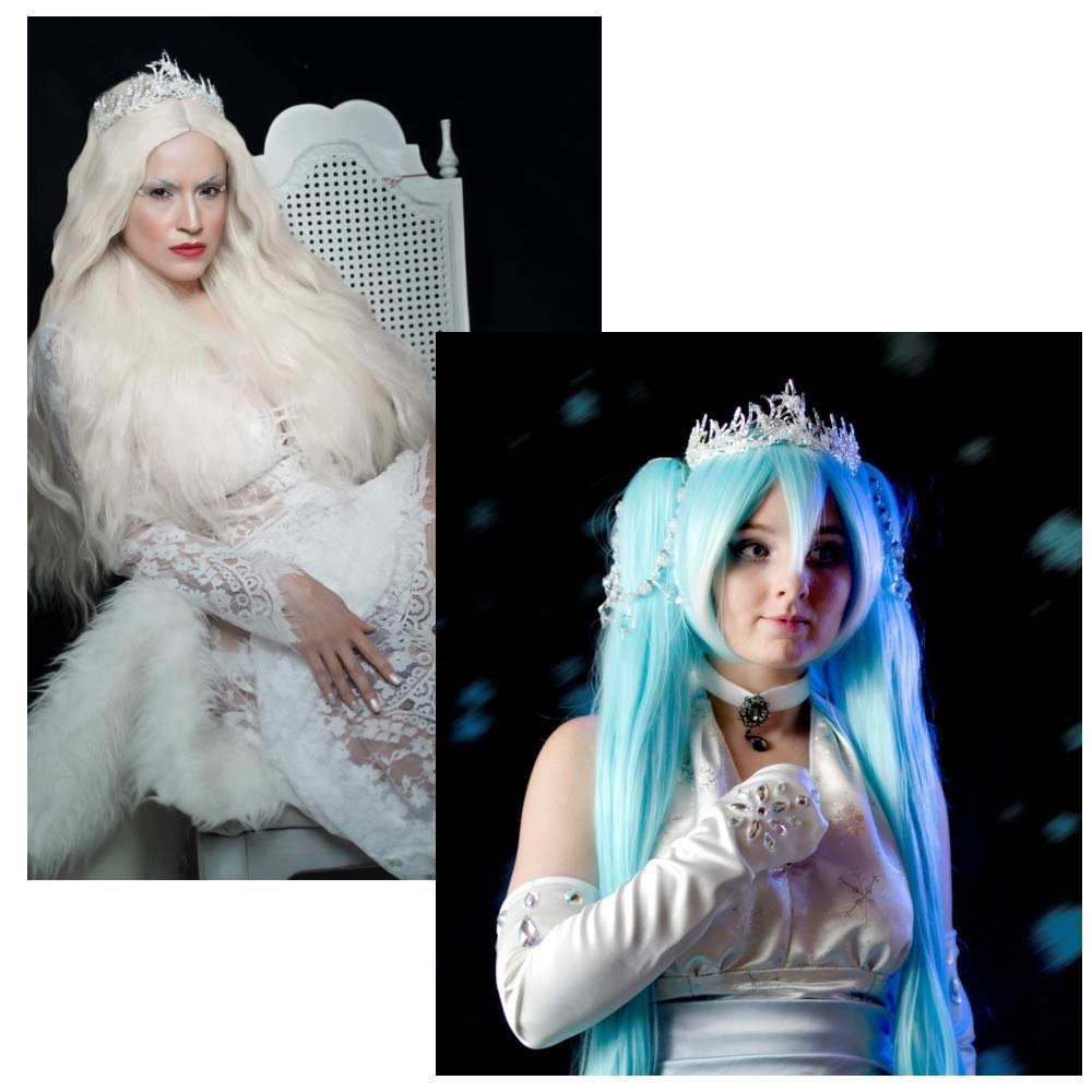 Miranda's Bridal Women's Bridal Tiaras Pageant Queen Crown Pearl Headbands for Shooting