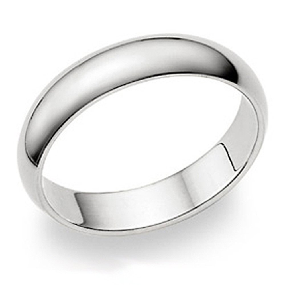 Metal Factory 5MM Sterling Silver High Polish Plain Dome Tarnish Resistant Comfort Fit Wedding Band Ring Sz 7