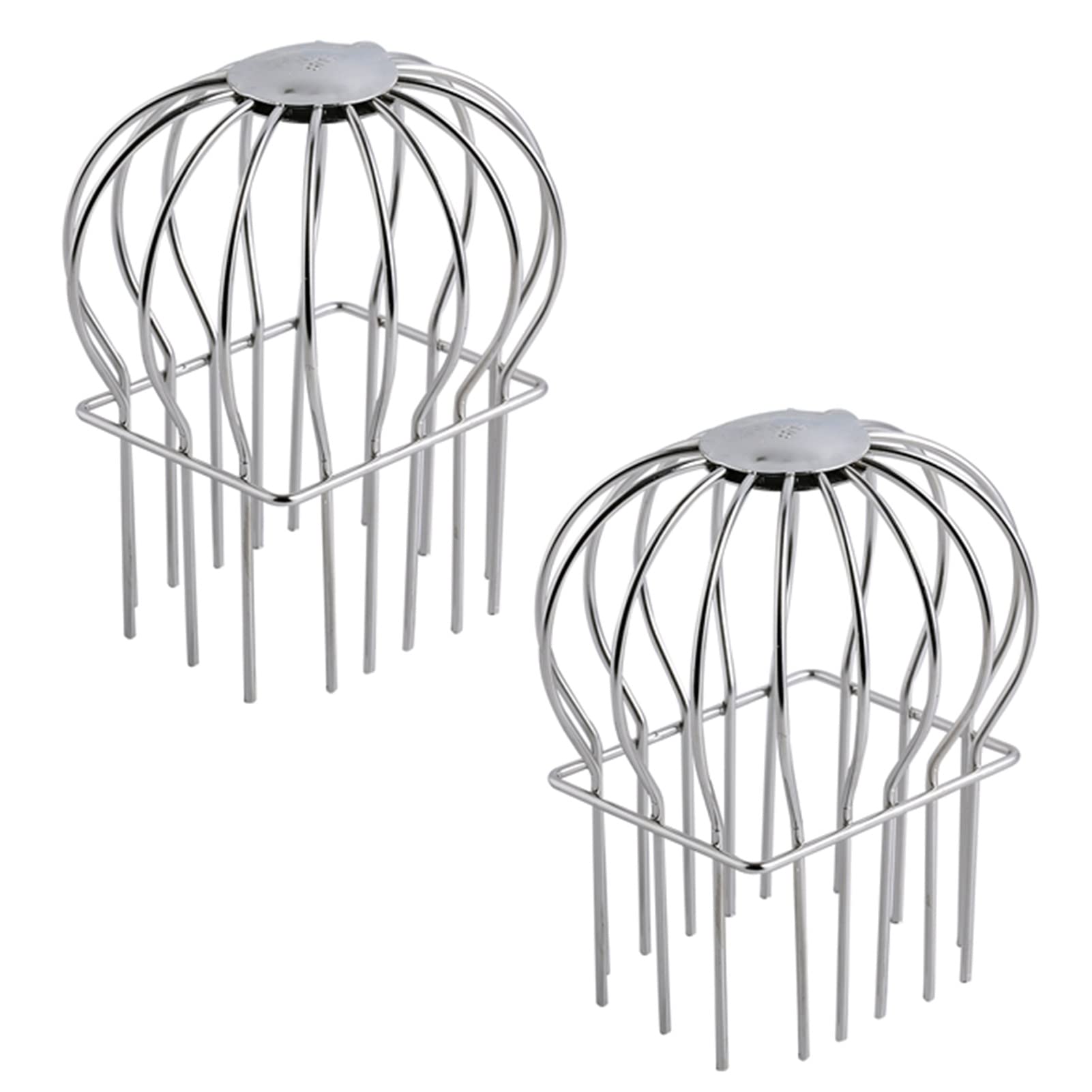 Mlida 2 Packs Stainless Steel Gutter Guard, Gutter Cover Filter Strainer for Square Drains, Heavy-Duty Gutter Downspout Protectors, Stops Leaves Seeds Debris (Size : 2.9''x3.6'')
