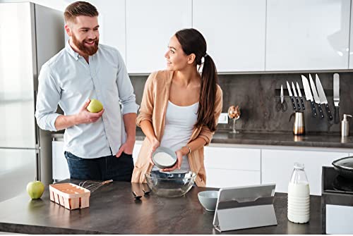 SUMPRI Magnetic Knife Holder for Wall (16Inch -Stainless Steel) Magnet Knife Strip -Strong Powerful Knife Rack Storage Display Organizer-Securely Hang Your Knives On a Multipurpose Kitchen Bar (Black)