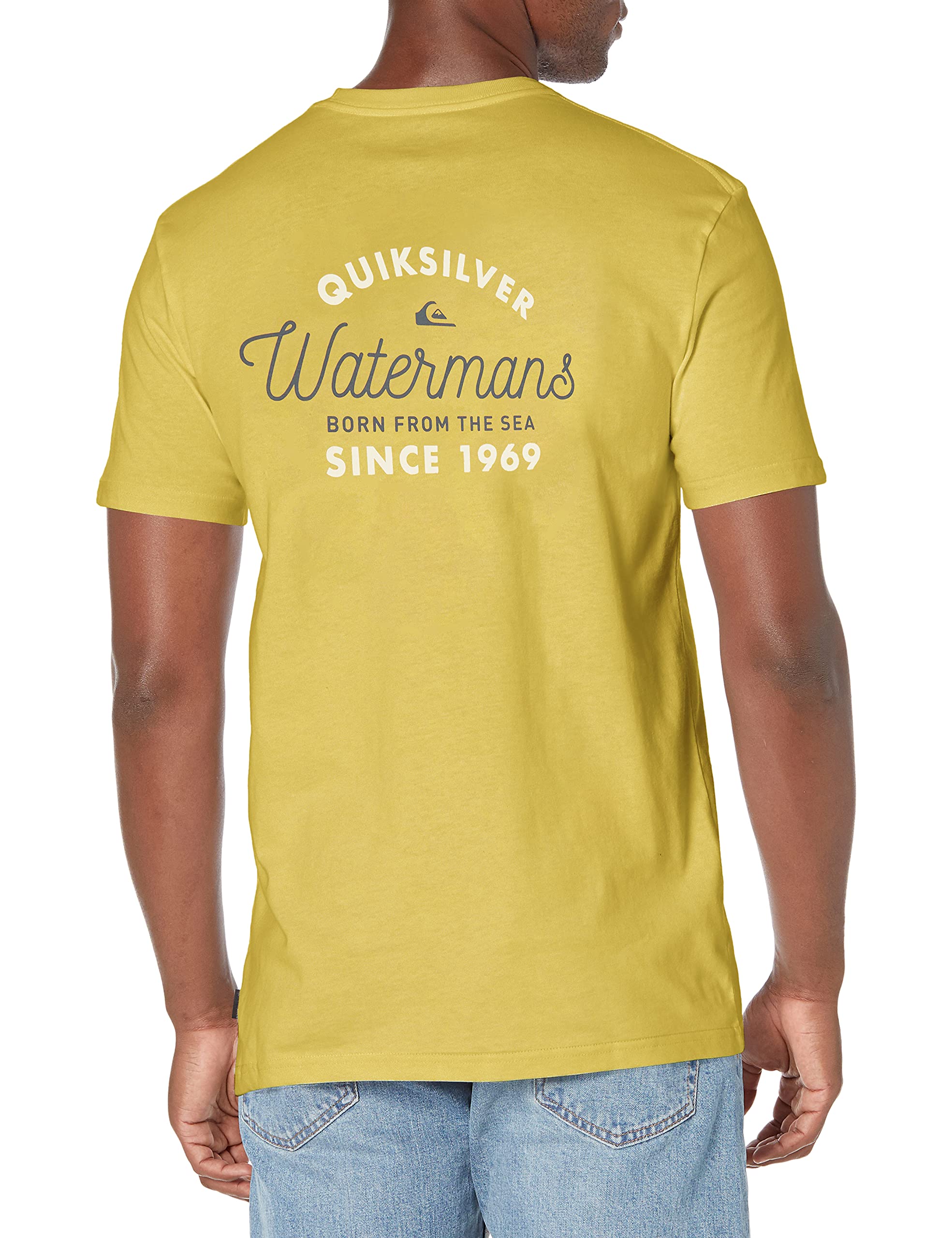 Quiksilver Waterman Men's Fall Art Graphic Short Sleeve T-Shirt Tee, Autumn Leaf AQMZT03521, XL