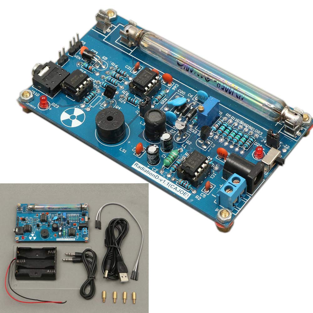 ZSEM Assembled DIY Geiger Counter Kit Module Nuclear Radiation Detector LCD Display with Sound and Light Alarm Function