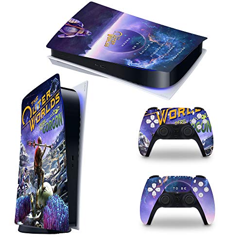 Playstation 5 Digital Edition Skin Set – New World Game - HD Printing Vinyl Skin Cover Protective for PS5 Digital Edition Console and 2 PS5 Digital Edition Controller